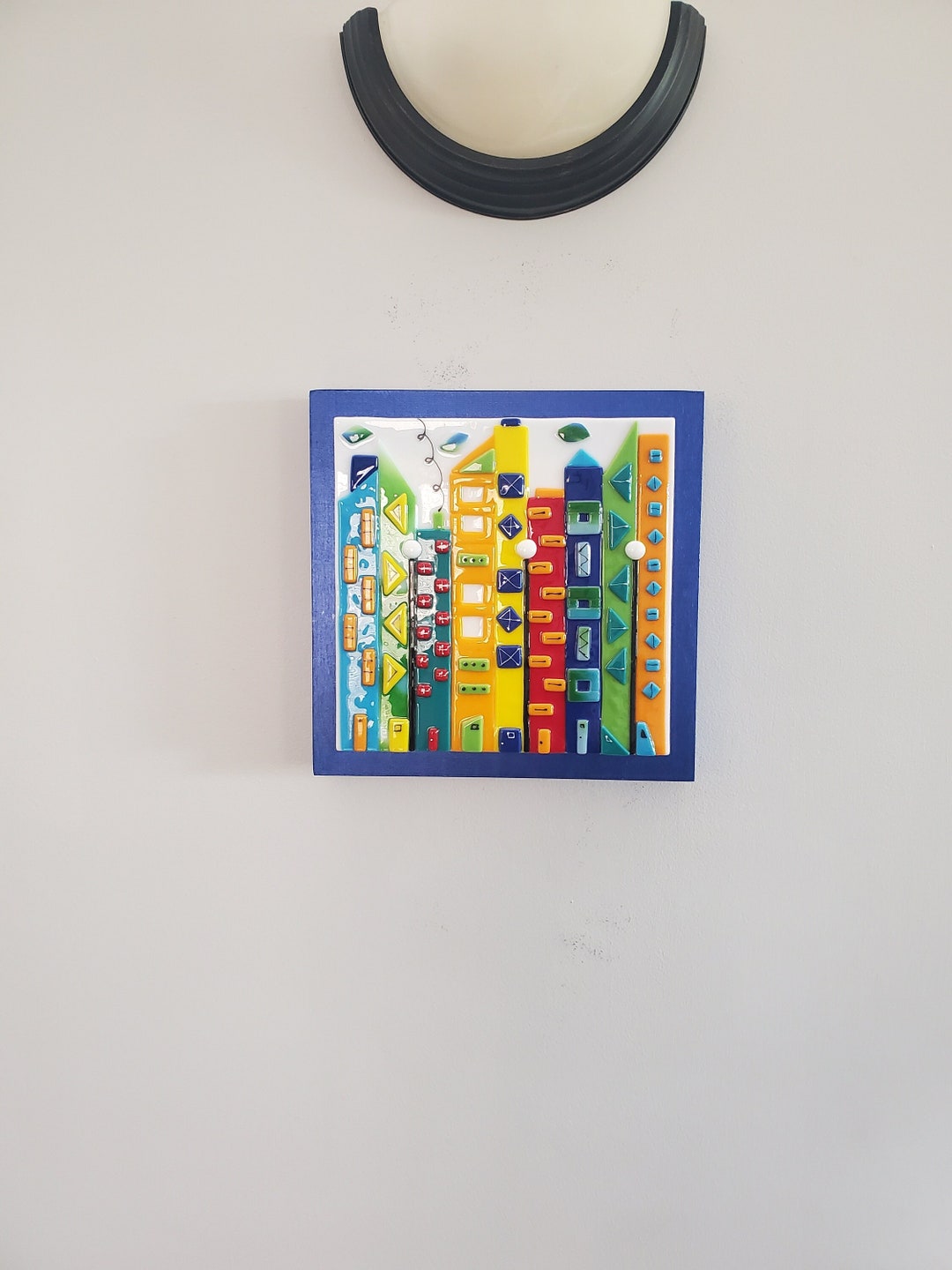 Glass Cityscape- Fused Glass Wall Art by Gary Levin Glass # ...