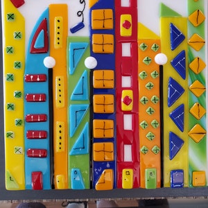 Glass Cityscape- Fused Glass Wall Art by Gary Levin Glass # ...