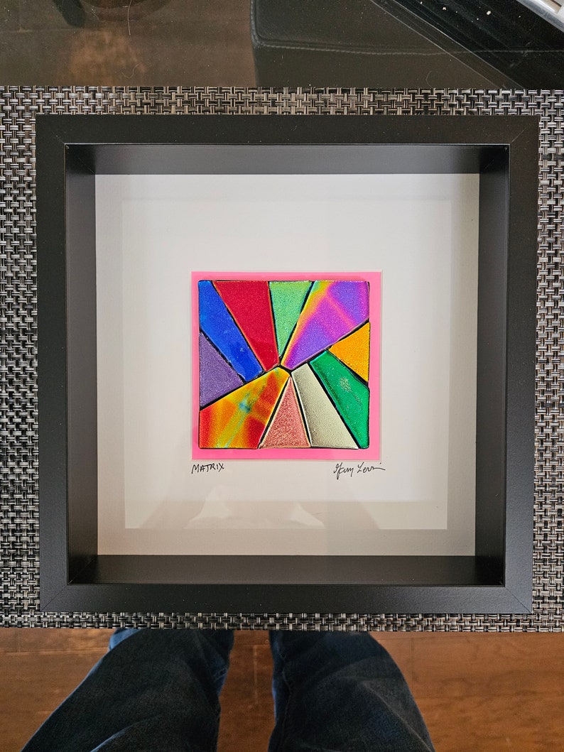 Multicolor Dichroic Glass Wall Art "matrix" by Gary Levin Glass # ...