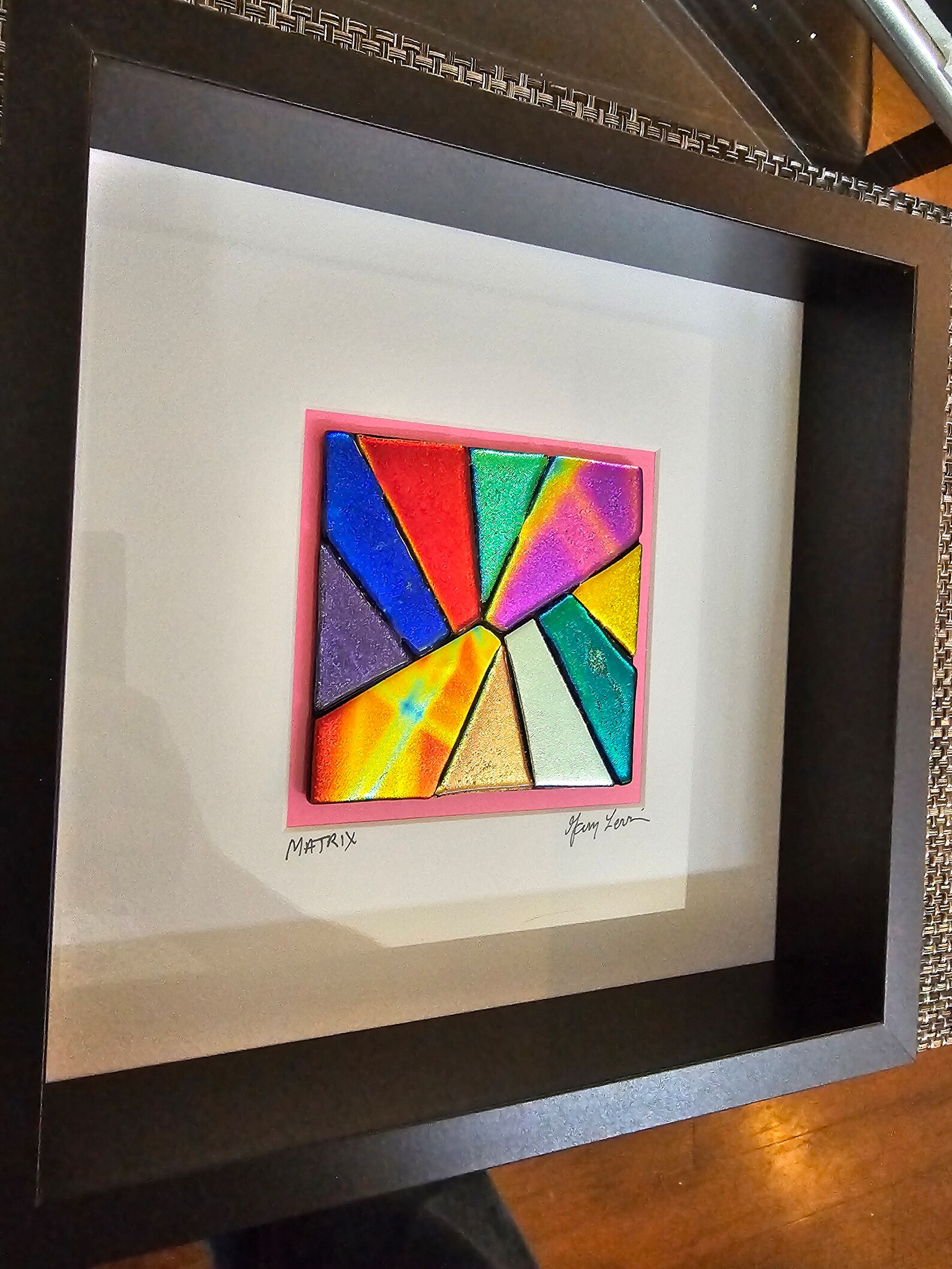 Multicolor Dichroic Glass Wall Art "matrix" by Gary Levin Glass # ...