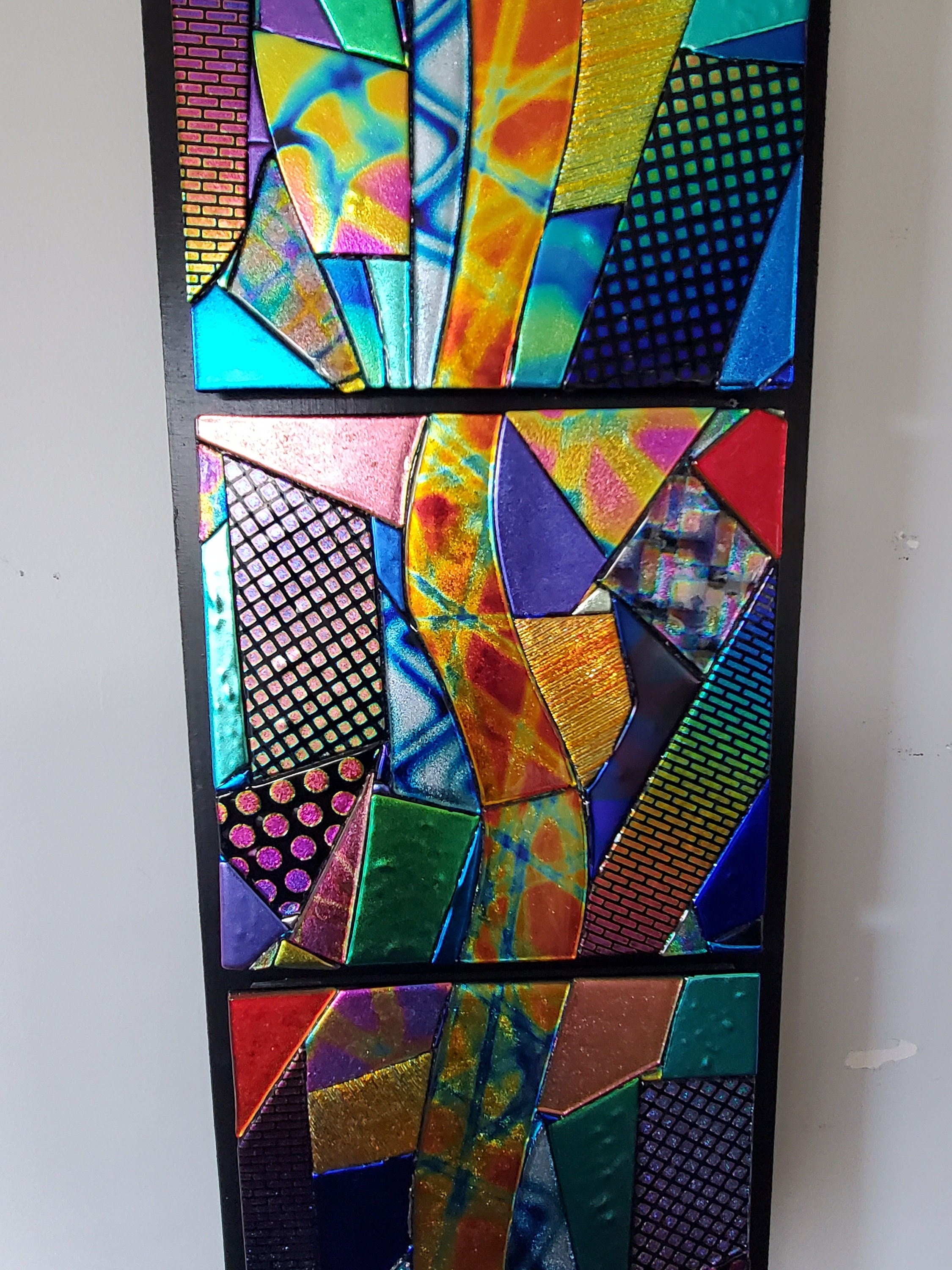 3 Piece Triptych Fused Glass Wall Art - Etsy