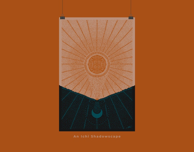Ichi Shadowscape Poster, Boho Wall Art, Tribal Art, Heritage Art, Total ...
