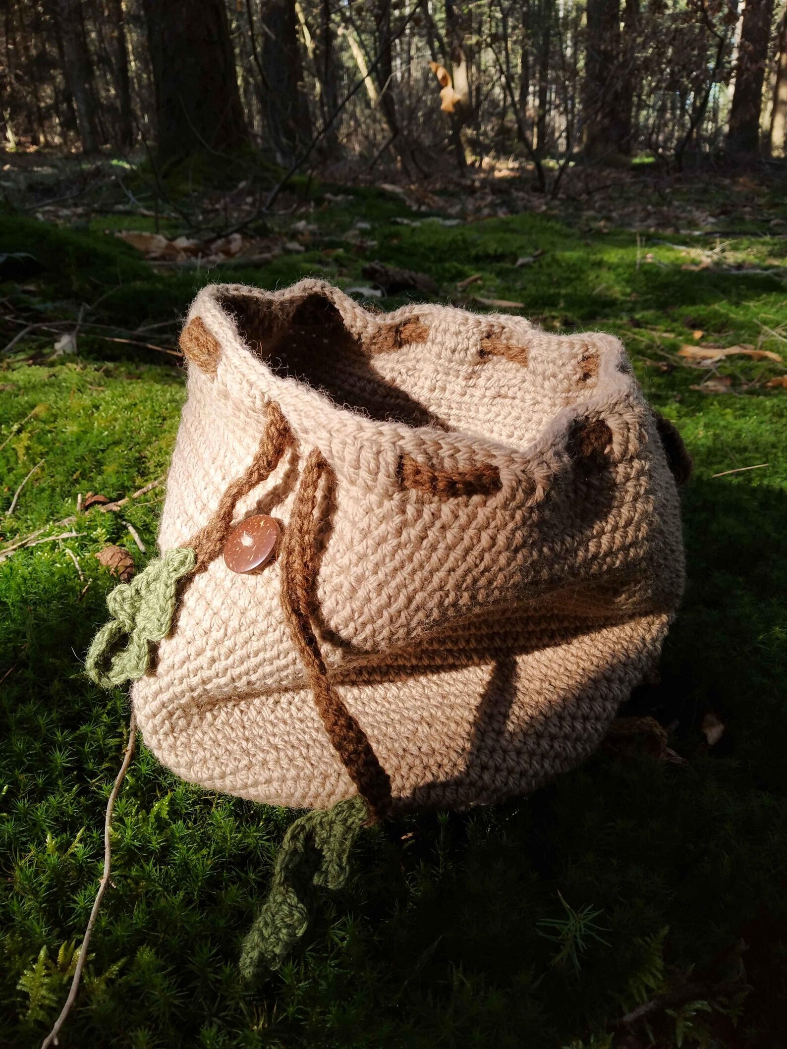 Acorn Backpack, Foraging Bag, Forest Fashion, Fantasy, Cosplay, Nature ...