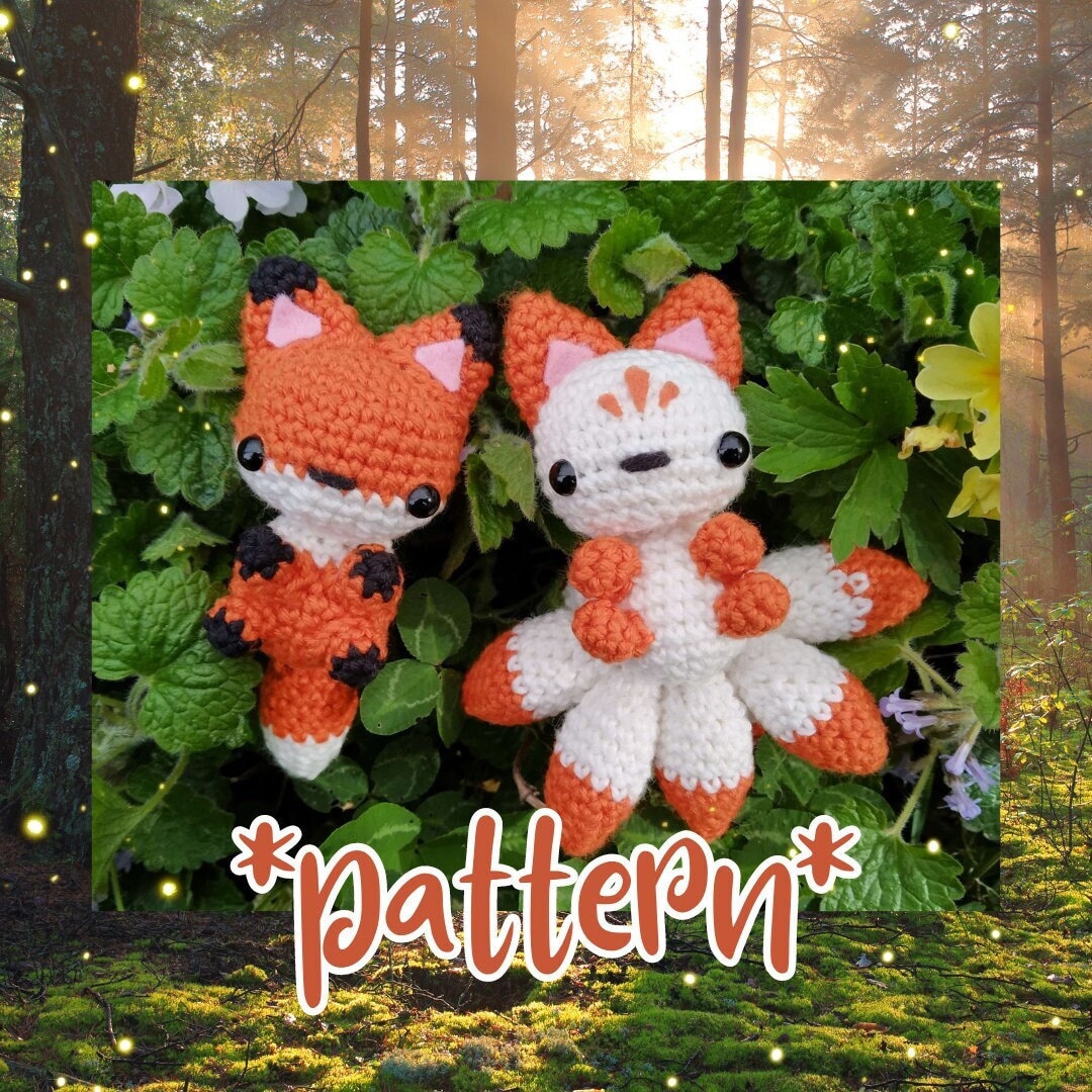 Tiny Fox and Kitsune, Crochet Pattern (US, FR) - Etsy