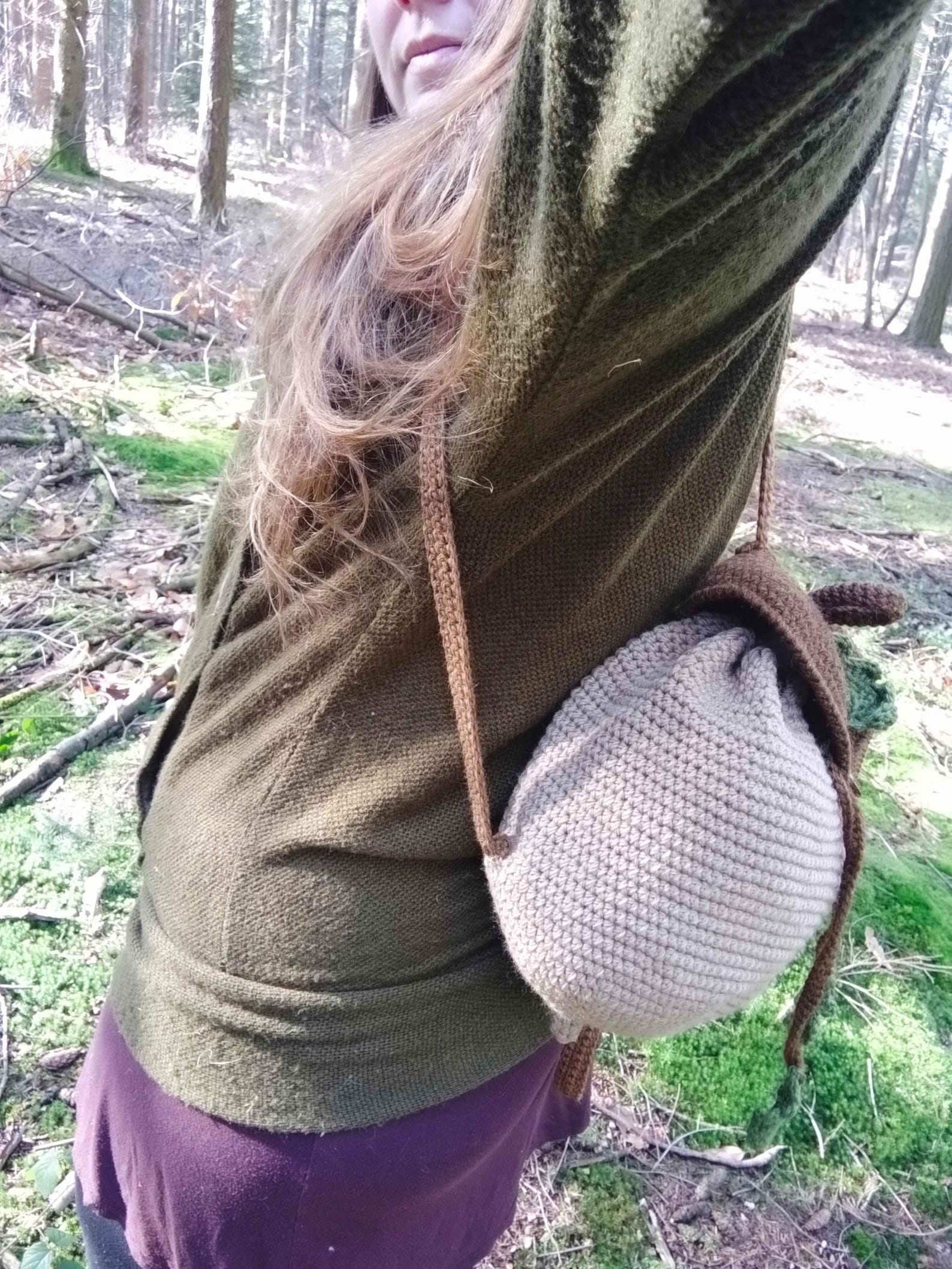 Acorn Backpack, Foraging Bag, Forest Fashion, Fantasy, Cosplay, Nature ...