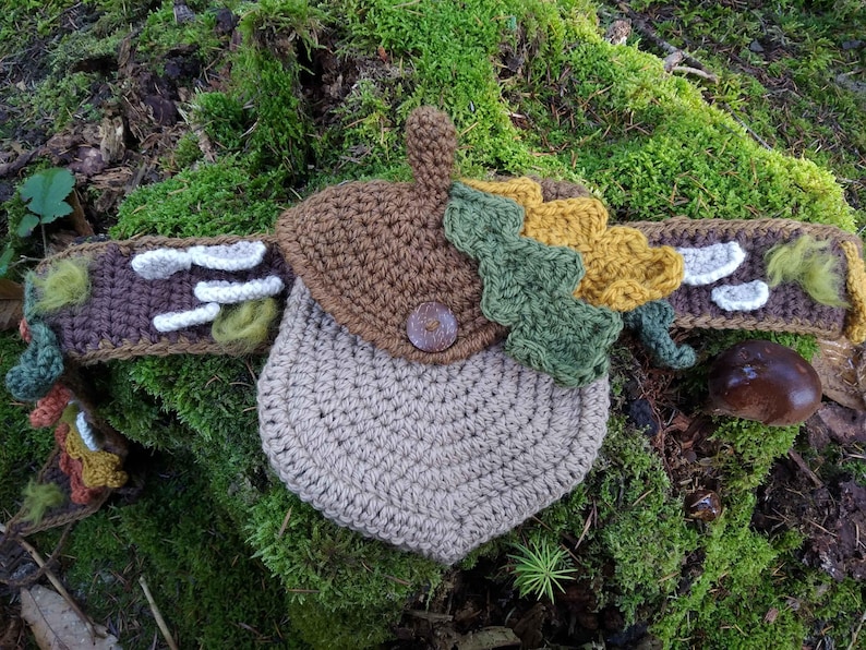 Acorn Pixie Belt, Acorn Bag, Pouch, Oak Tree, Fairy, Cosplay, Nature ...