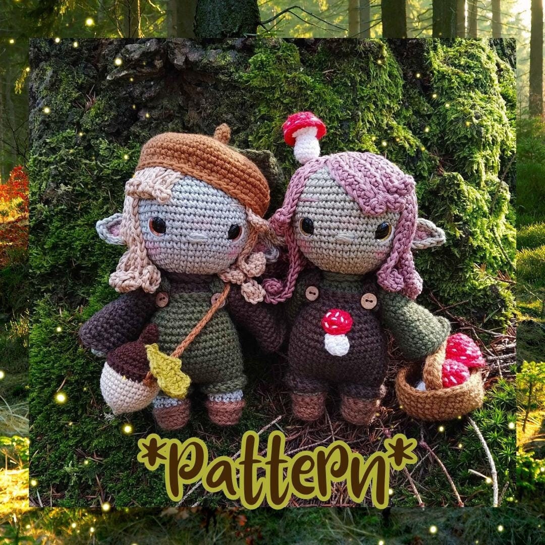 Forest Goblins, Amigurumi Doll, Magical Creatures, Fantasy, Goblincore ...