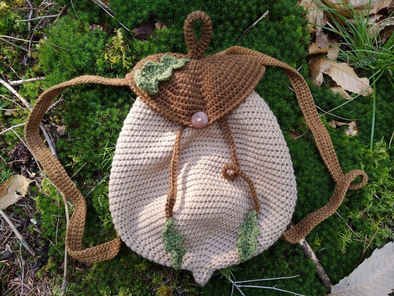 Acorn Backpack, Foraging Bag, Forest Fashion, Fantasy, Cosplay, Nature ...
