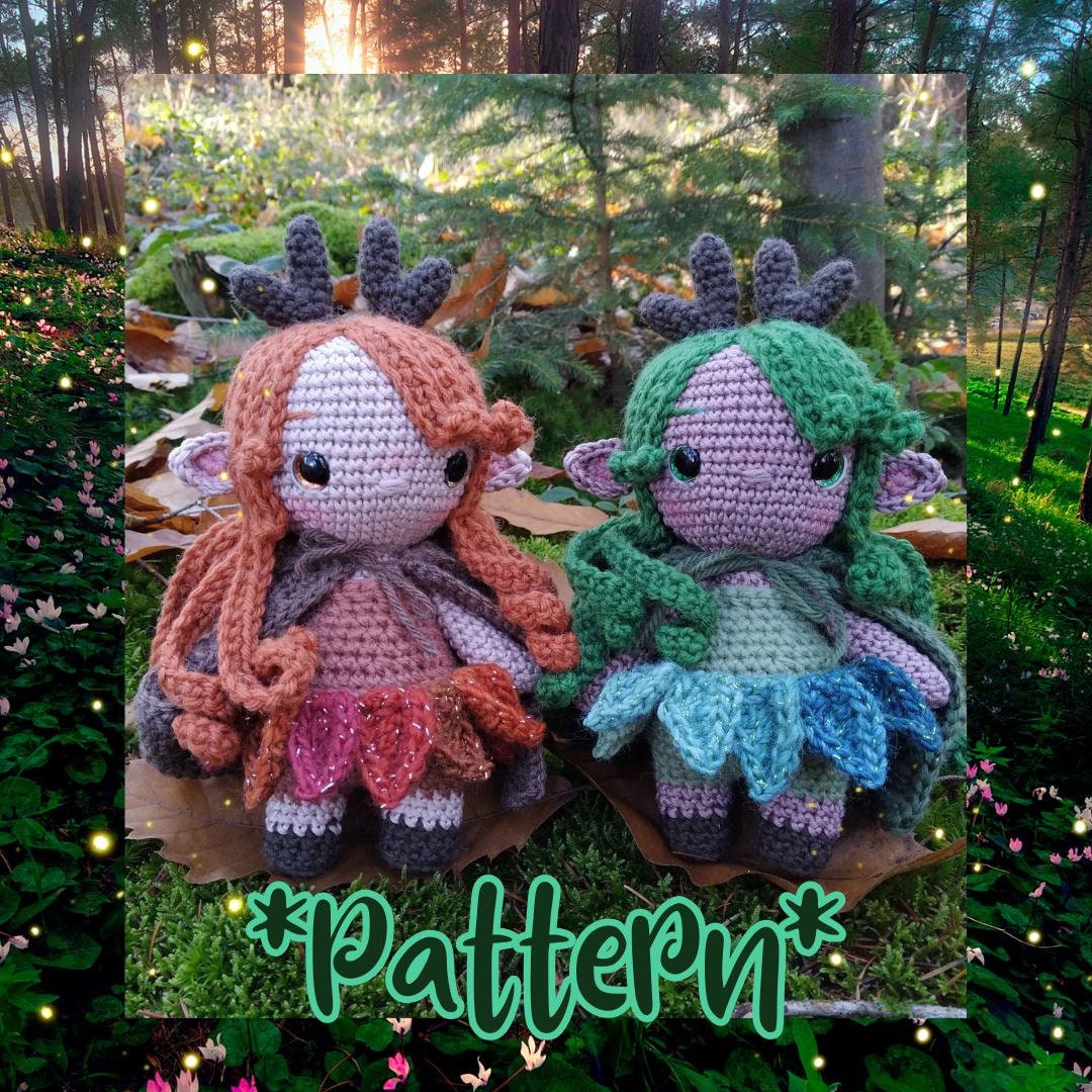Forest Elf, Druid, Dryad, Deer, Amigurumi, Forestcore, Crochet Pattern ...
