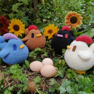 Coop Friends Amigurumi, Chicken, Duck, Rabbit, Crochet Pattern Bundle ...