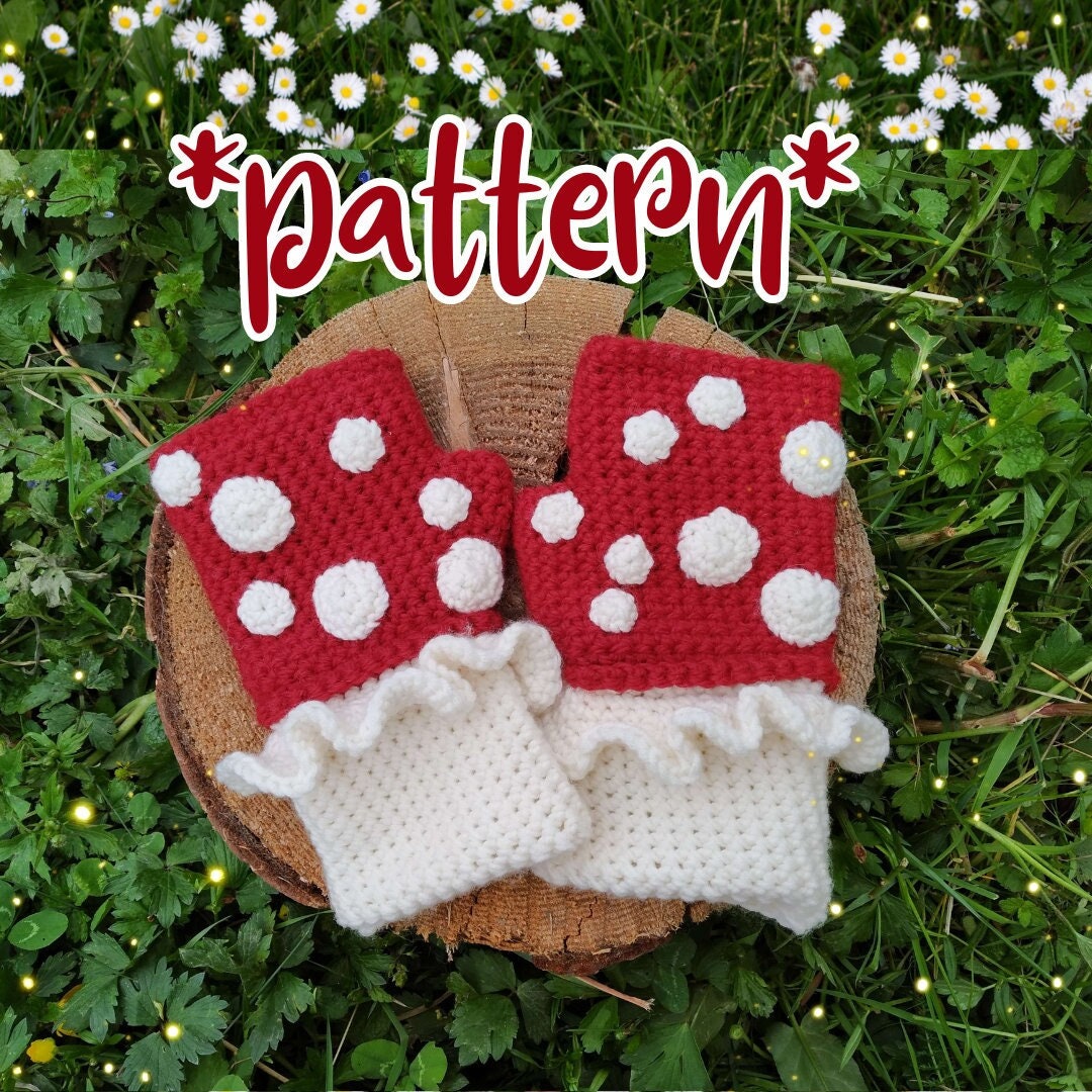 Amanita Mittens, Mushroom, Fairy, Gnome, Pixie, Elf, Cosplay, Crochet ...
