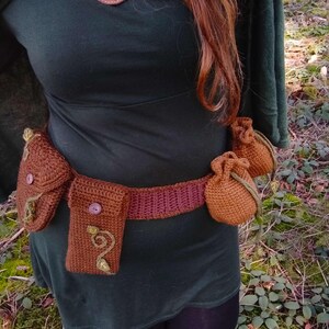 Foraging Druid Belt, Fantasy Accessory, Cosplay, Herbalist Bag, Forest ...