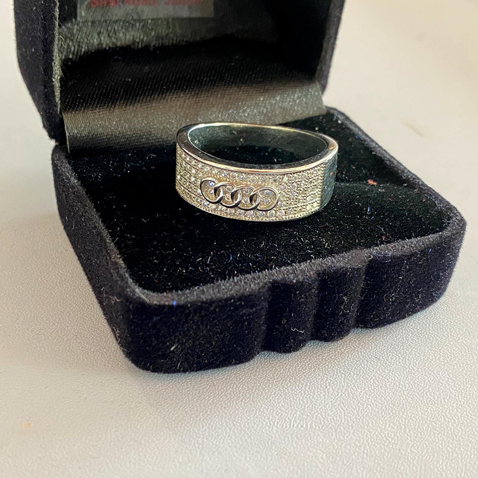 Handgefertigt Silber Audi Logo Herren Wahl Ring 925 Sterling | Etsy