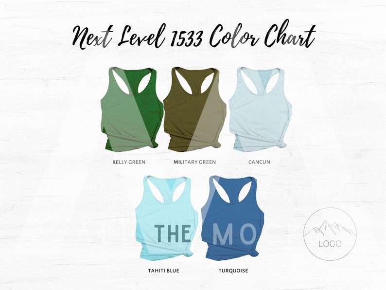 Next Level 1533 Color Chart Digital File Color Chart for Next Level ...