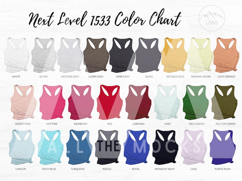 Next Level 1533 Color Chart Digital File Color Chart for Next Level ...