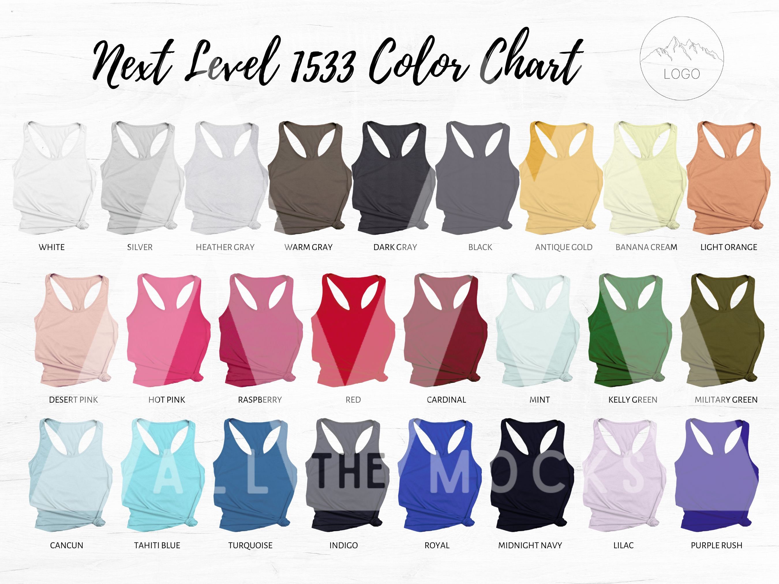 Next Level 1533 Color Chart Digital File Color Chart for Next Level ...