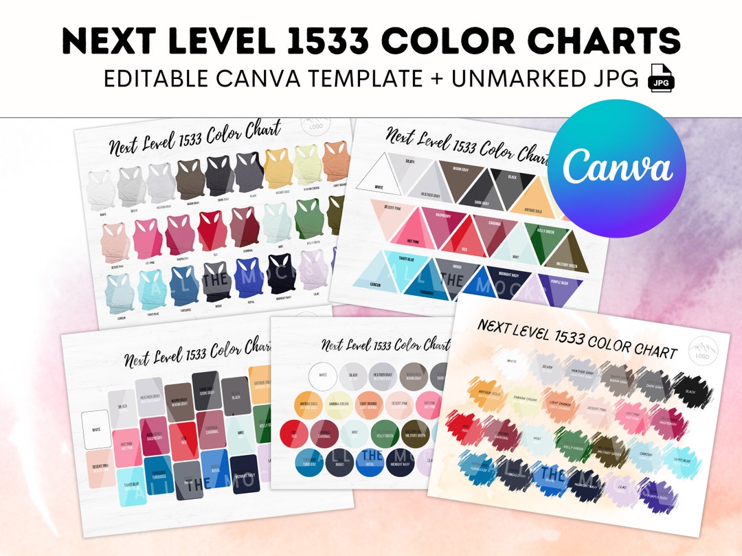 Next Level 1533 Color Chart Bundle | Digital File Color Charts Next ...