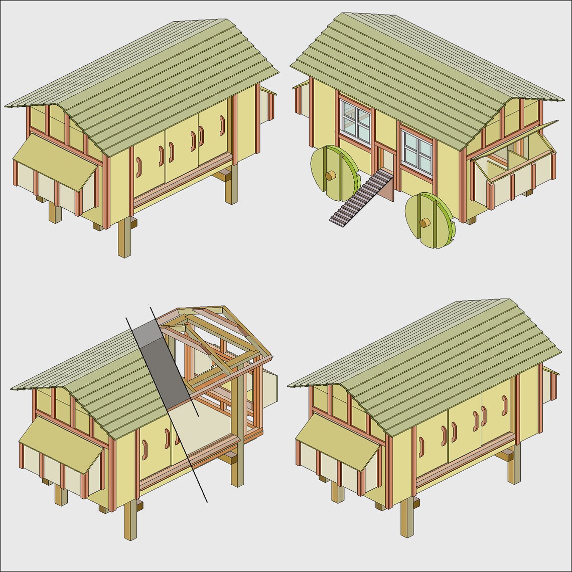 Plans to Build a Snazzy Chicken Coop - Etsy