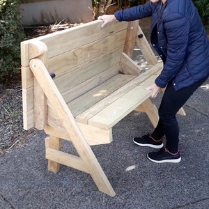 Folding Picnic Table to Bench Plans - Etsy