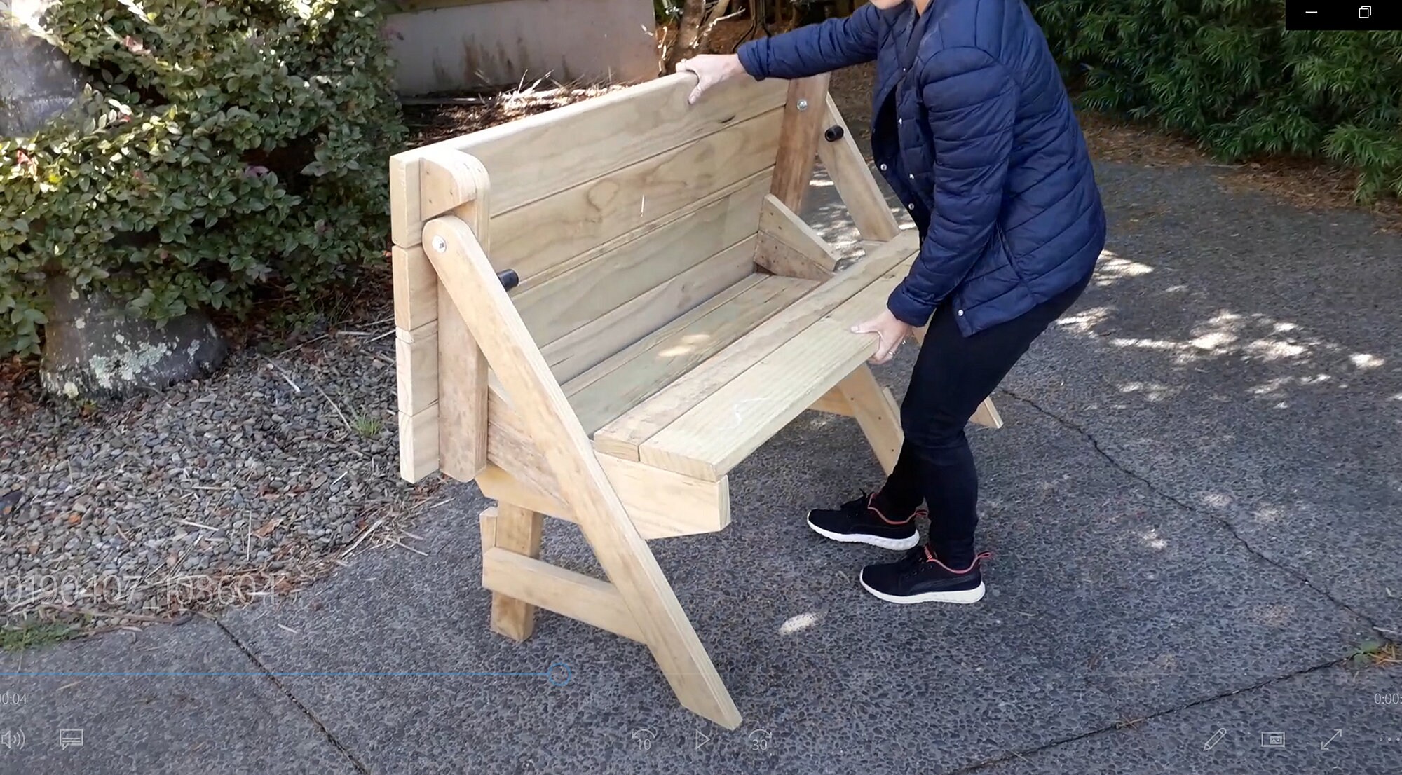 Folding Picnic Table to Bench Plans - Etsy