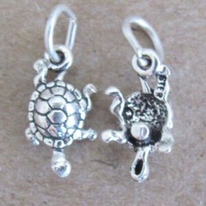 Very Small Solid Sterling Silver Turtle Mini Tiny Charm. (brand New) - Etsy
