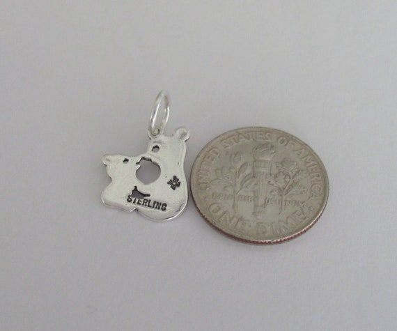 Very small Solid Sterling Silver kissing bears mini … - Gem