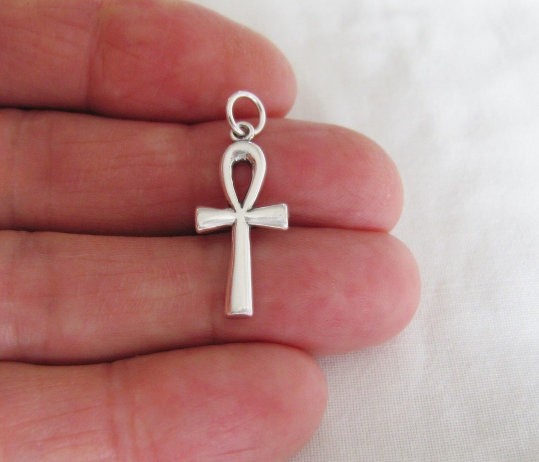 Solid Sterling Silver Ankh Cross Charm (brand New) - Etsy