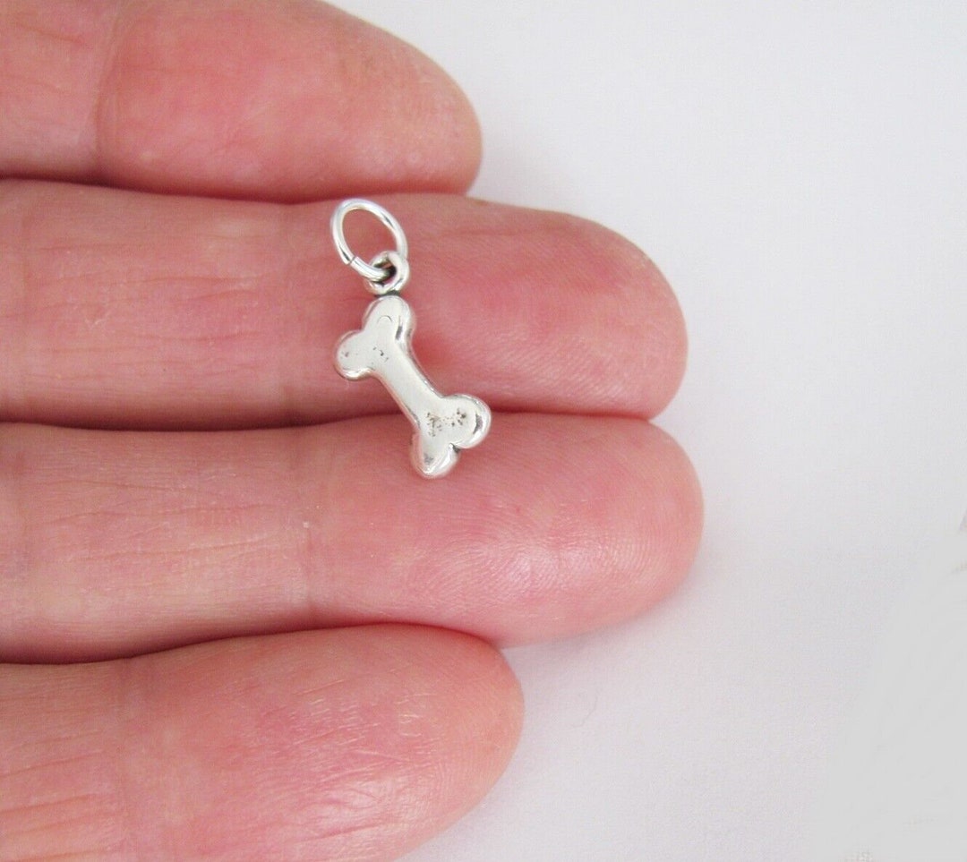 Solid Sterling Silver Dog Bone Small Charm (brand New) - Etsy