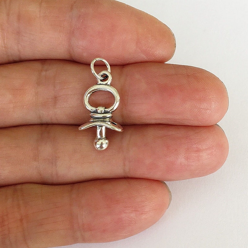 Sterling Pacifier Charm - Etsy