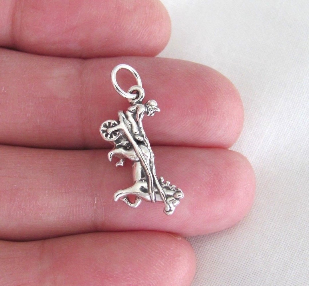 Solid Sterling Silver 3d Harness Horse Racer Charm - Etsy