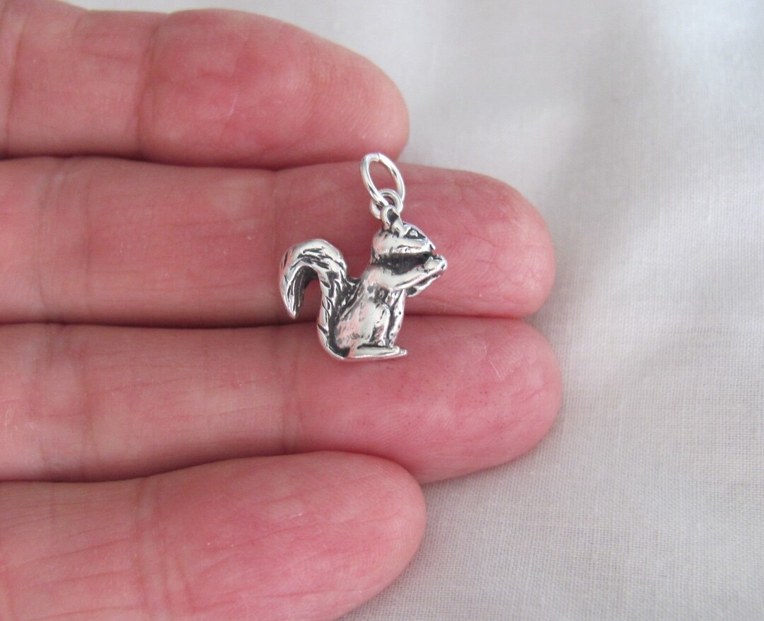 Solid Sterling Silver 3d Squirrel Charm (brand-new) - Etsy