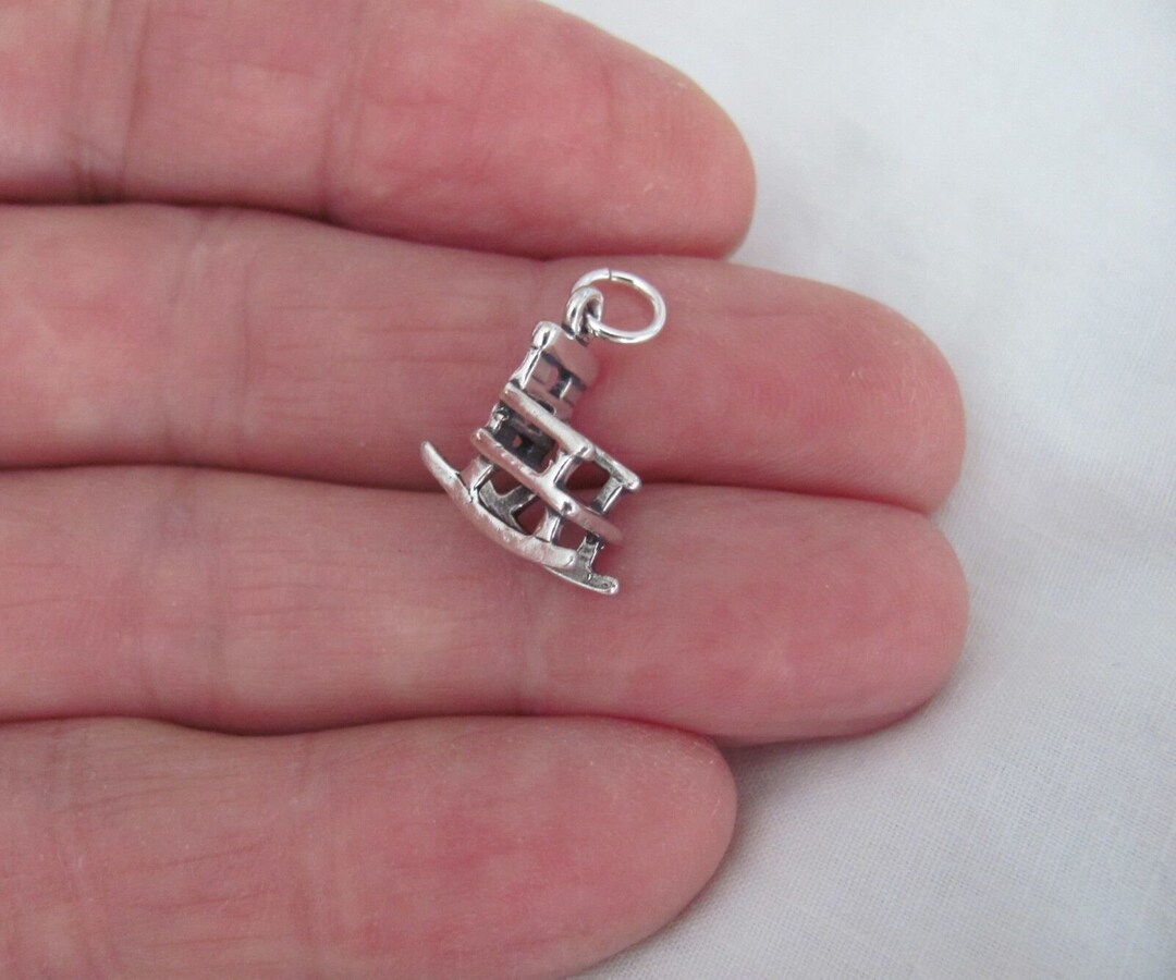 Solid Sterling Silver 3d Rocking Chair Charm (brand-new) (brand New) - Etsy