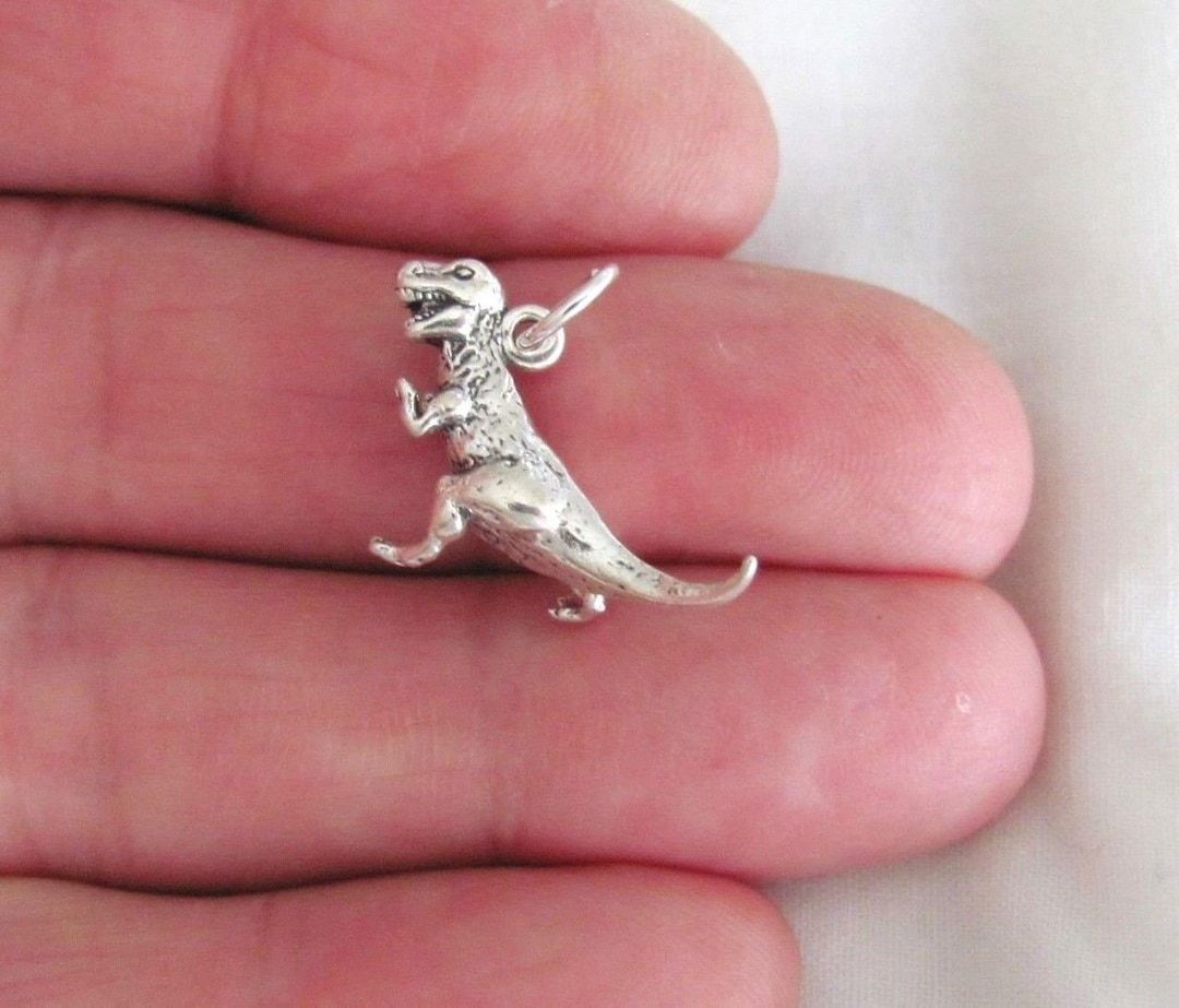 Solid Sterling Silver 3d T Rex Tyrannosaurus Rex Dinosaur Charm (brand ...