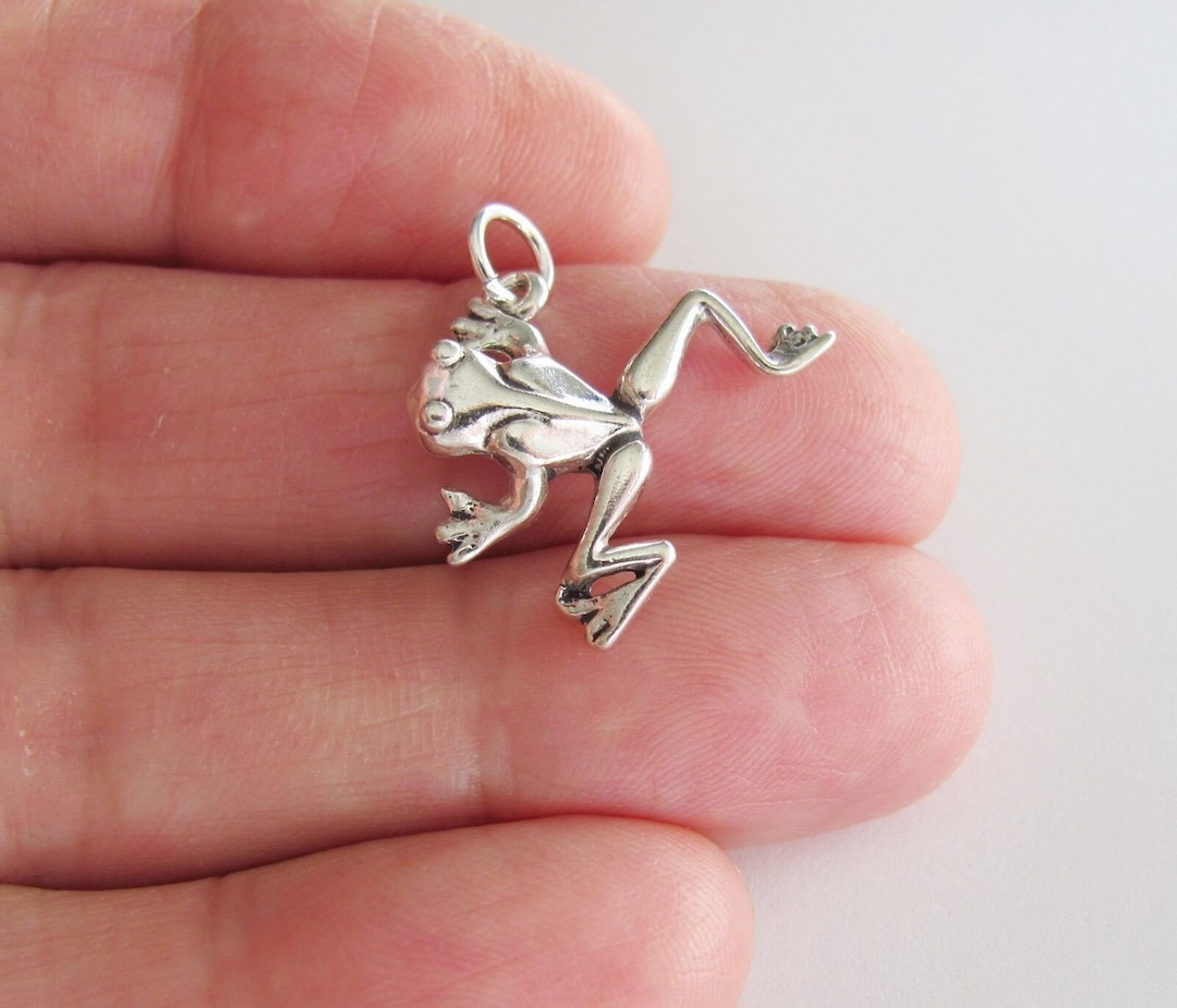 Solid Sterling Silver Frog Charm (brand New) - Etsy