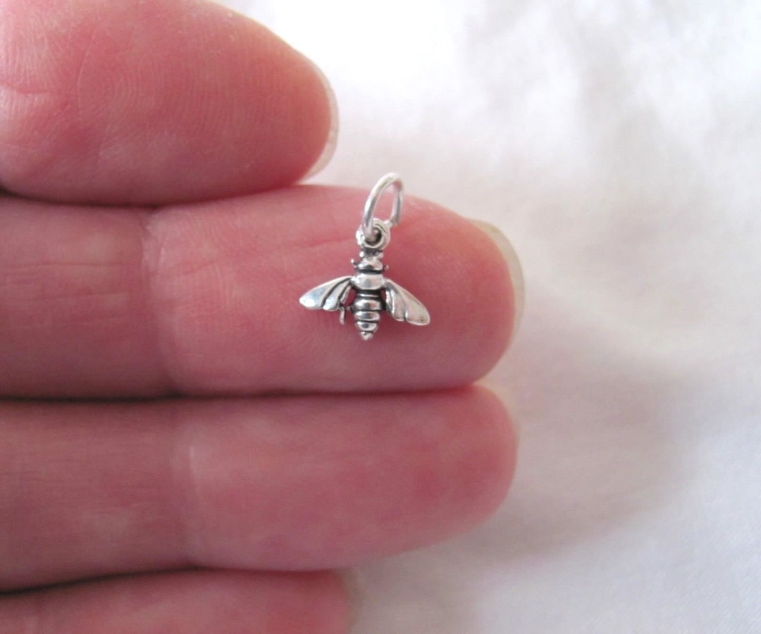 Very Small Solid Sterling Silver Bee Mini Tiny Charm. (brand New) - Etsy