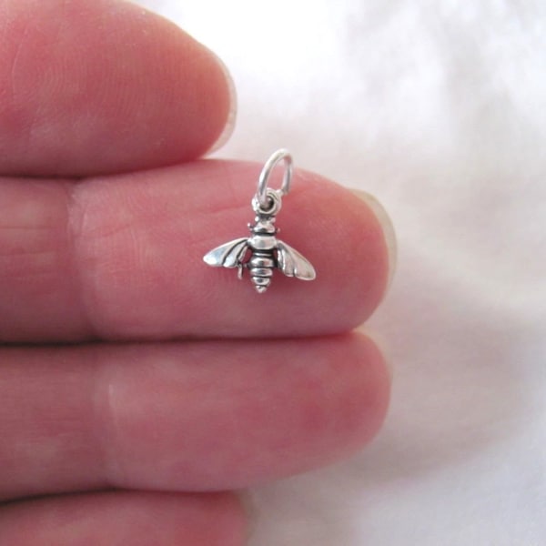 Sterling Bee Charm - Etsy