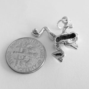 Solid Sterling Silver Frog Charm (brand New) - Etsy