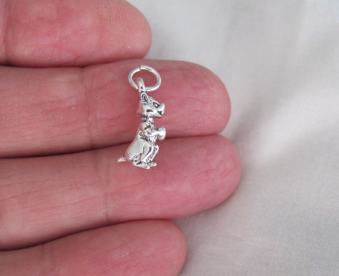 Solid Sterling Silver 3d Chipmunk With Nut Small Charm (brand New) - Etsy