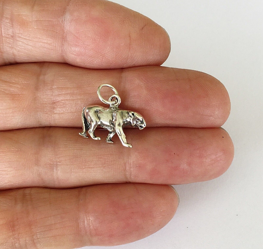 Solid Sterling Silver 13mm 3d Panther Charm (brand-new) (brand New) - Etsy
