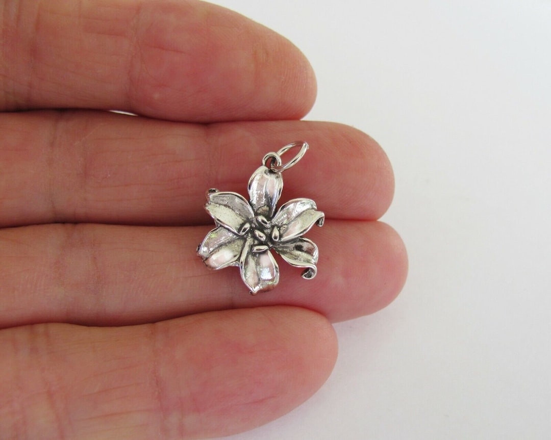 Solid Sterling Silver 18mm Lily Flower Charm (brand-new) - Etsy