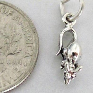 Very Small Solid Sterling Silver Mouse Mini Tiny Charm. (brand New) - Etsy