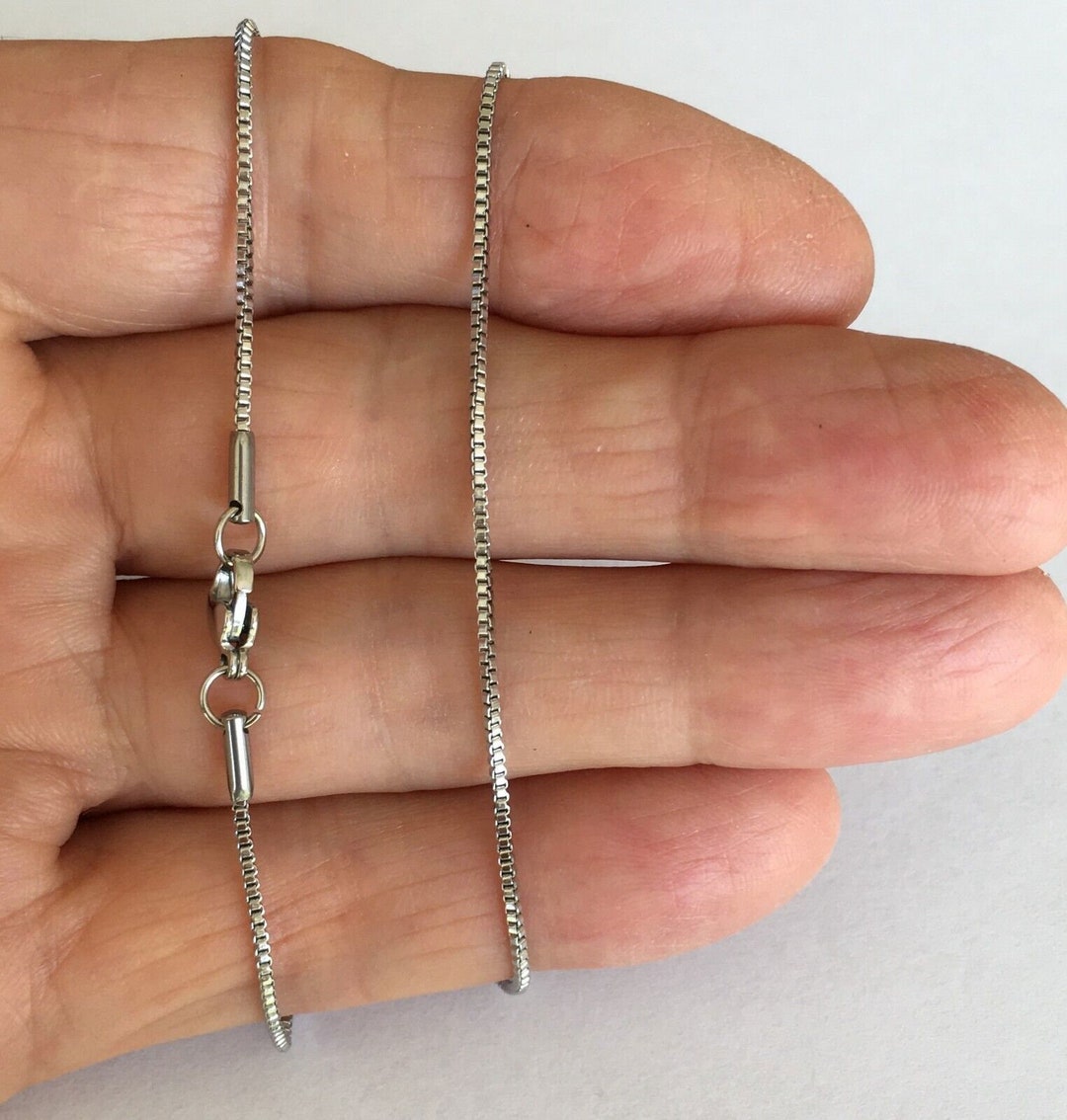 Stainless Steel 1.2mm Box Chain 316L Size Choice 16, 18, 20, 24" (brand ...