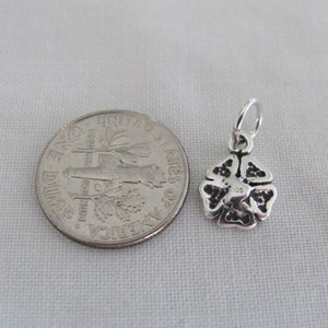Very Small Solid Sterling Silver Poppy Flower Mini Tiny Charm - Etsy