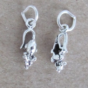Very Small Solid Sterling Silver Mouse Mini Tiny Charm. (brand New) - Etsy
