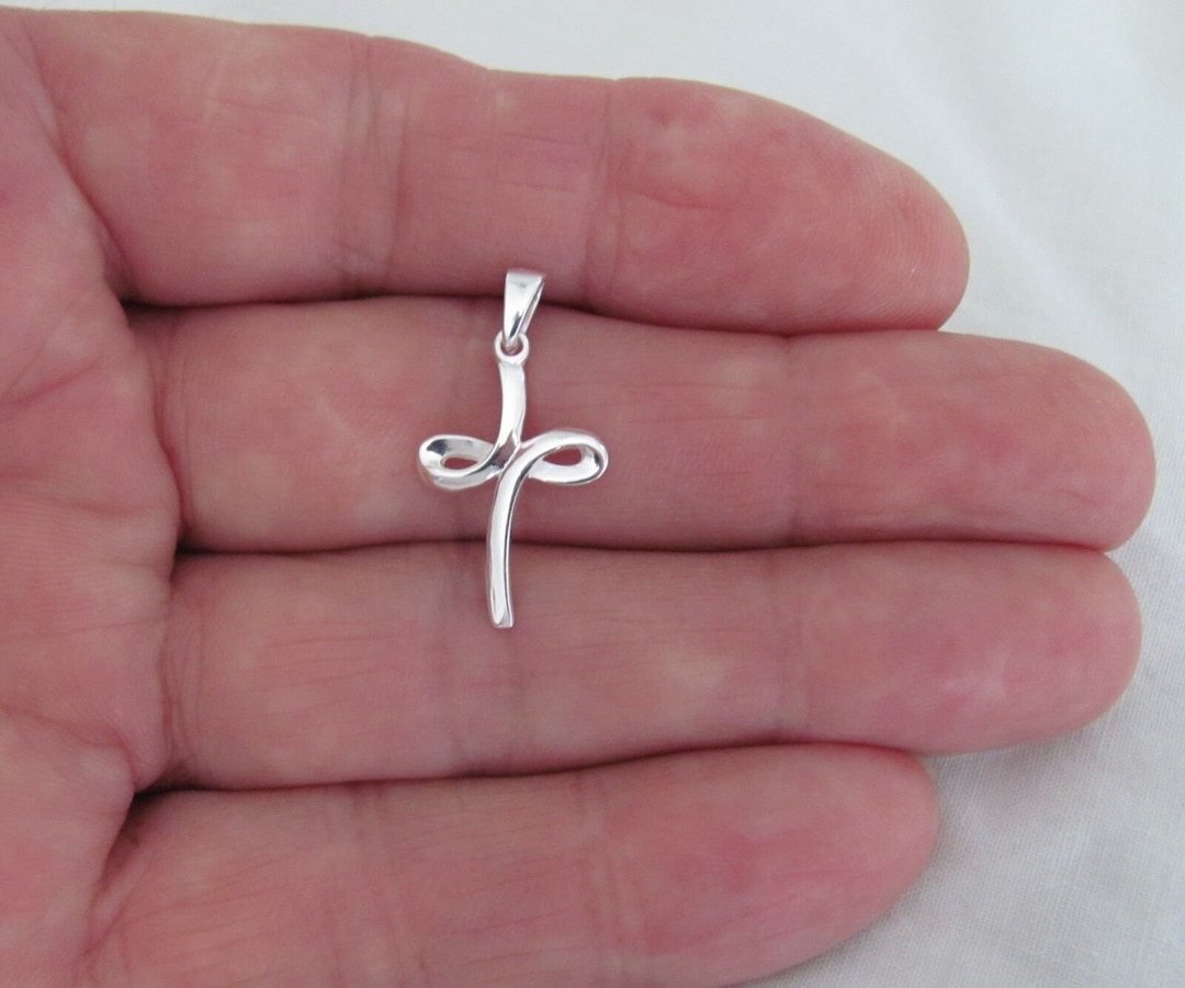 Sterling Silver 22mm Looped Cross Pendant (brand New) - Etsy