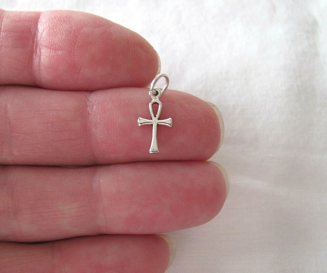Very Small Solid Sterling Silver Ankh Mini Tiny Charm. (brand New) - Etsy