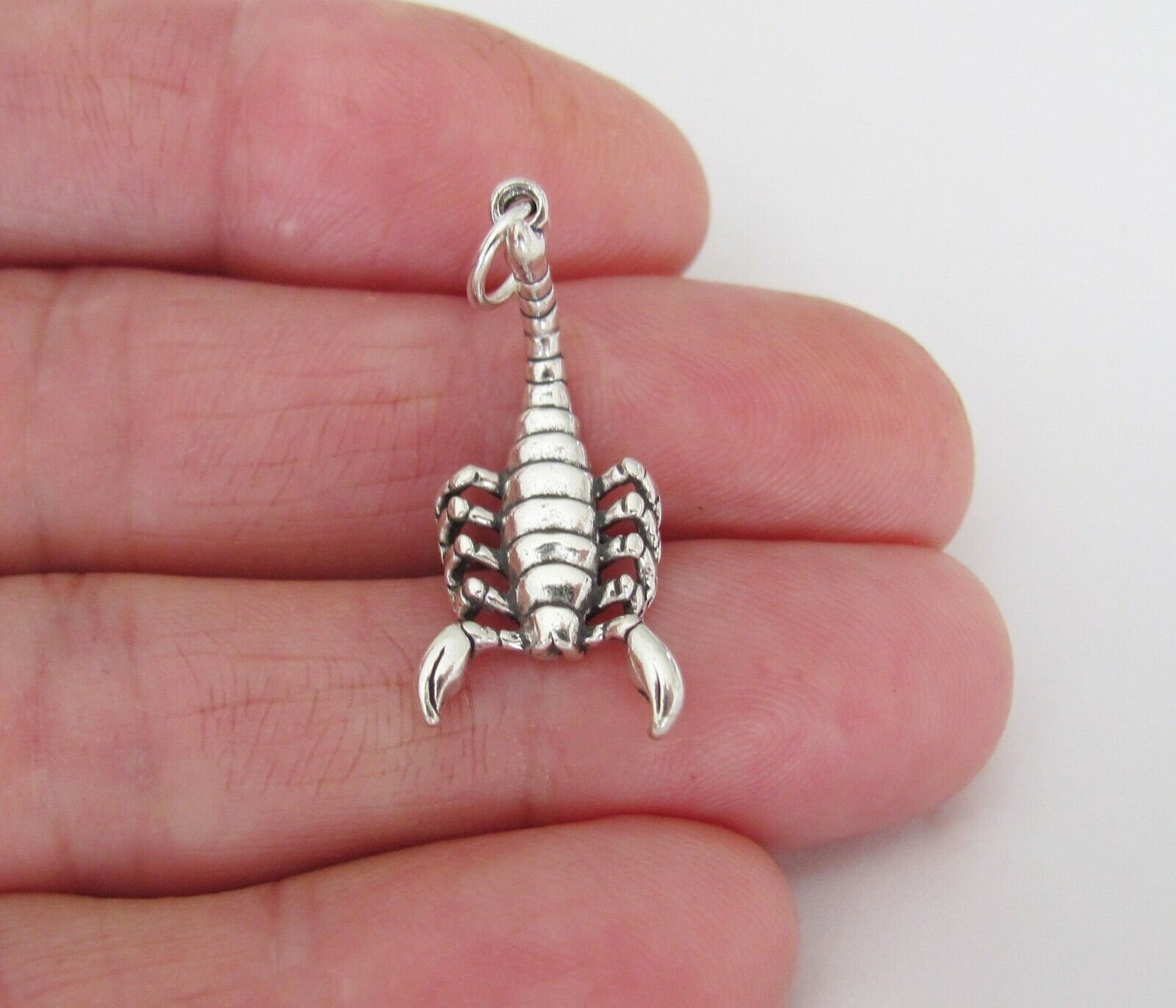 Solid Sterling Silver Scorpion Charm (brand New) - Etsy