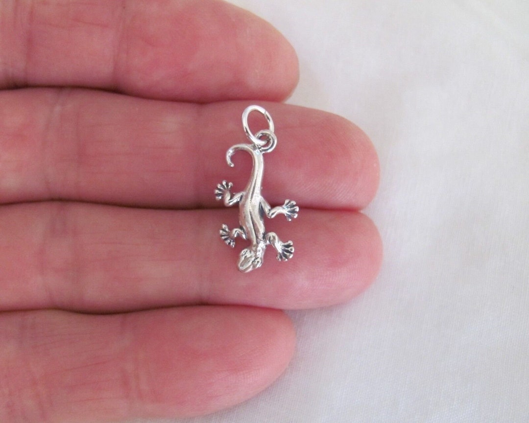 Solid Sterling Silver Gecko Lizard Charm (brand New) - Etsy