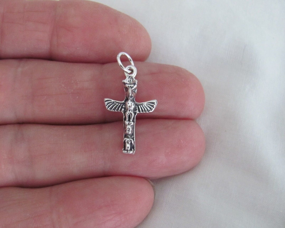 Solid Sterling Silver Totem Pole Charm (brand New) - Etsy