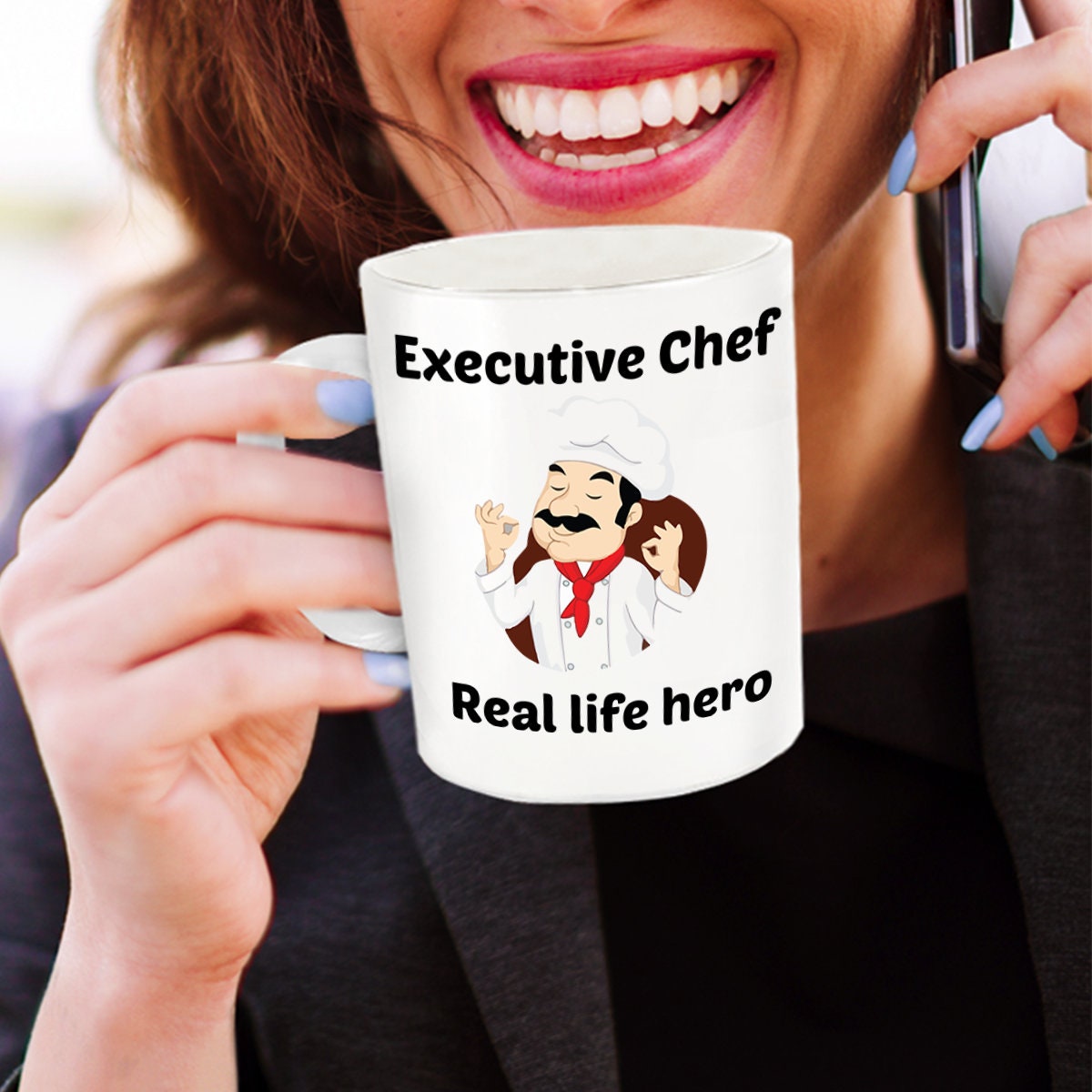 Mugs Chef,womenmen Mugworld-executive Chef Real Life Hero ...